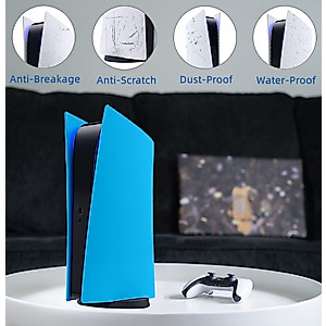 Digital Edition Face Plates Cover Skins Shell Panels for PS5 Console, Accessories for Playstation 5 Protective Replacement Faceplates (Starlight Blue)