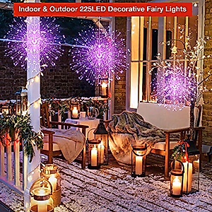 Fairy Lights Battery Operated Wire Lights,225 LED DIY 8 Modes Dimmable Lights with Remote Control, Waterproof Decorative Hanging Starburst Lights for Christmas, Home, Patio, Indoor Outdoor Decoration