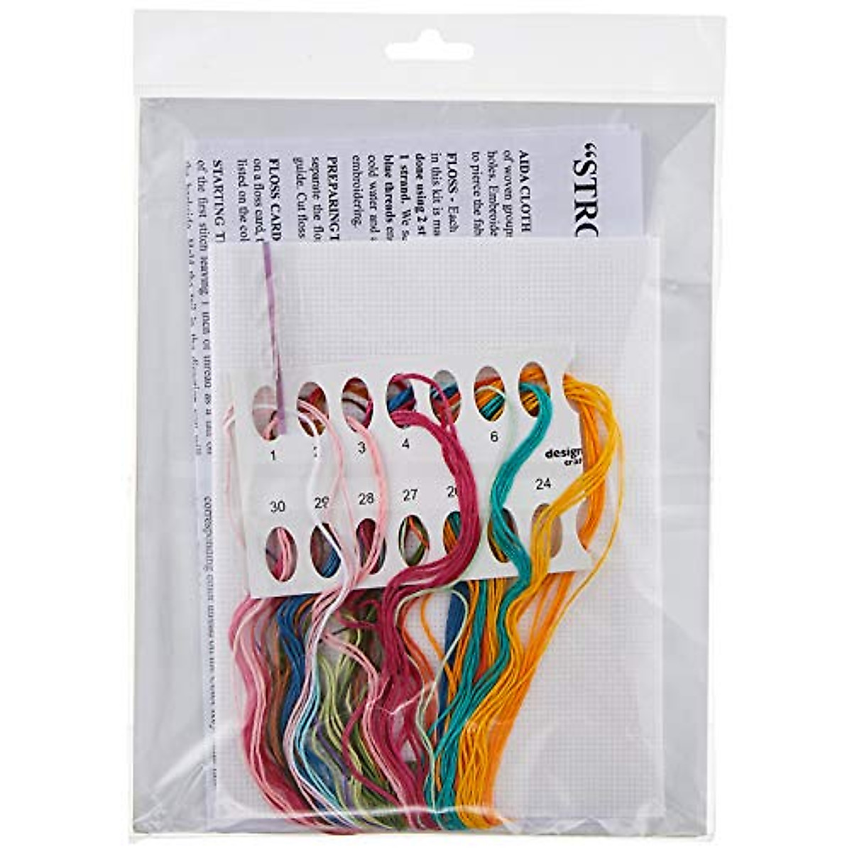 Design Works Crafts, 10" x 10" Counted Cross Stitch Kit, Stronger, White