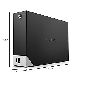 Seagate One Touch Hub 8TB External Hard Drive Desktop HDD – USB-C and USB 3.0 port, for Computer Workstation PC Laptop Mac (STLC8000400)