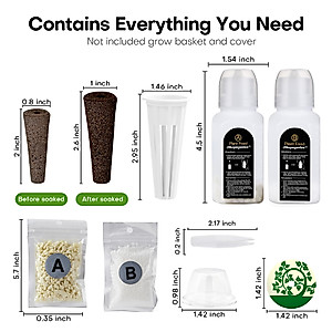 Ahopegarden 167 Pcs Seed Kit for Aerogarden for Gardencube Hydroponics Growing System, Grow Kit for Indoor Garden with 40 Grow Sponges, 40 Grow Baskets, 40 Covers, 40 Labels, 6 A&B Plant Food