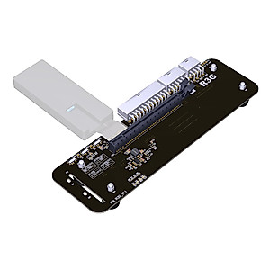 ADT-Link M.2 Key M NVMe External Graphics Card Stand Bracket with PCIe3.0 x4 Riser Cable 25cm 50cm 32Gbs for ITX STX NUC VEGA64 GTX1080ti (50CM,R43SG-TU)