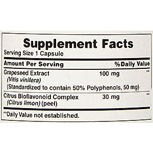 Puritans Pride Grapeseed Extract 100 Mg, 200 Count