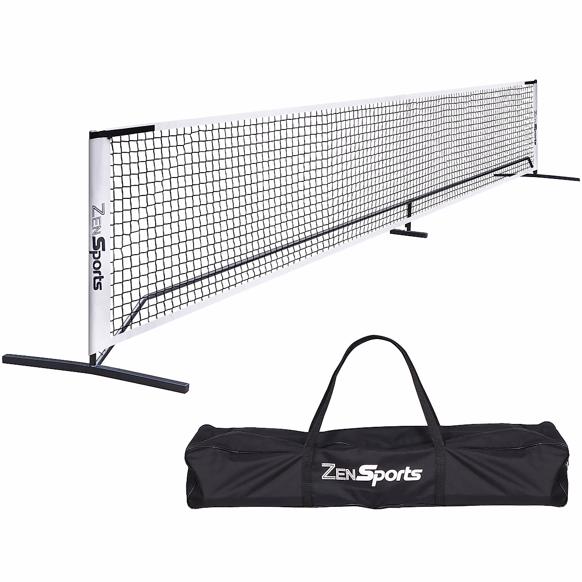 ZENY Portable Pickleball Net Set System with Metal Frame and 22FT Regulation Size Pickball Net with Carry Bag for Backyard, Driveways, Outdoor Game