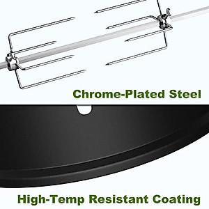 SHINESTAR Upgraded Rotisserie Kit for All Weber 22-Inch Kettle Charcoal and Other Similar Size Grills, Sturdy & Well Balanced, Part# 2290