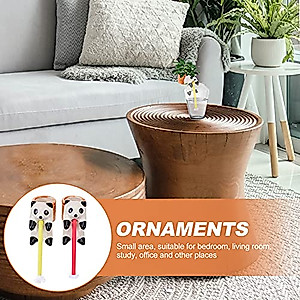 BESTOYARD 2Pcs Potted Decoration Ceramic Planter Animal Plant Bonsai Decor Bonsai Pot Ceramic Flower Animal Succulent Planter Cartoon Bonsai Decorative Planter Soil Student Mini Basin Panda