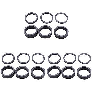 BESPORTBLE 18 pcs Fork headsets & Stems Headset spacers 1 1/8 stem Spacer Cycling Accessories Carbon Fiber Headset Spacer Cycle Headset Spacer Carbon Fiber Gasket stem Bike Raise up
