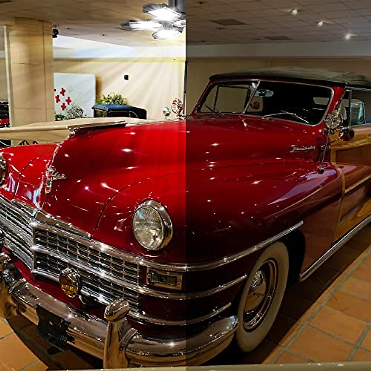 Led Garage Lights 6 Pack 220W Led Garage Ceiling Lights 6+1 Panels Super Bright Deformable Garage Lights Screw into E26/E27 Base Garage Light for Shop Basement Workshop Attic