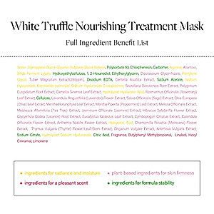 d'Alba Italian White Truffle Nourishing Treatment Mask, nourishing skin-fit overnight face mask