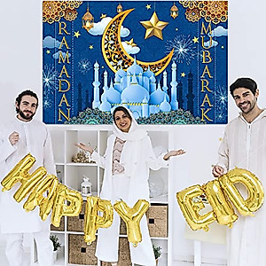 Ramadan Backdrop,7x5Ft Ramadan Mubarak Sign Backdrop for Muslim, Ramadan Mubarak Decorations for Home,Ramadan Decorations for Wall Background