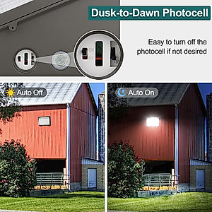 kadision 150W LED Wall Pack 120W 100W Adjustable, 19500lm 5000K 120-277V Dusk-to-Dawn Outdoor Lighting Exterior Light for House Parking Lot Warehouse Entrance, ETL Listed 4 Pack