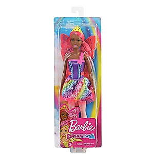 Barbie Dreamtopia Fairy Doll, 12-inch, with Pink Hair, Light Pink Legs & Wings, Gift for 3 to 7 Year Olds