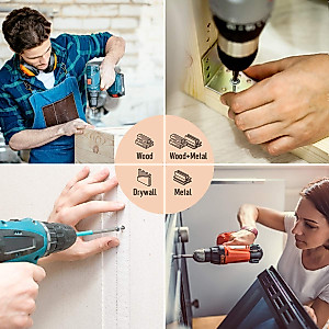 MYTOW Self Drilling & Self Tapping Screws Assortment Kit Set (250Pcs) Screws Available for Multi-use for Wood Screws, Sheet Metal Screws, and Drywall Screws,Screw Organizer and Storage