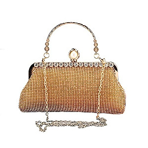 seropian Women's Rhinestone Bag Sparkling Chain Handbag Evening Clutch Purse Small Evening Formal Bag for Wedding,Party,Club