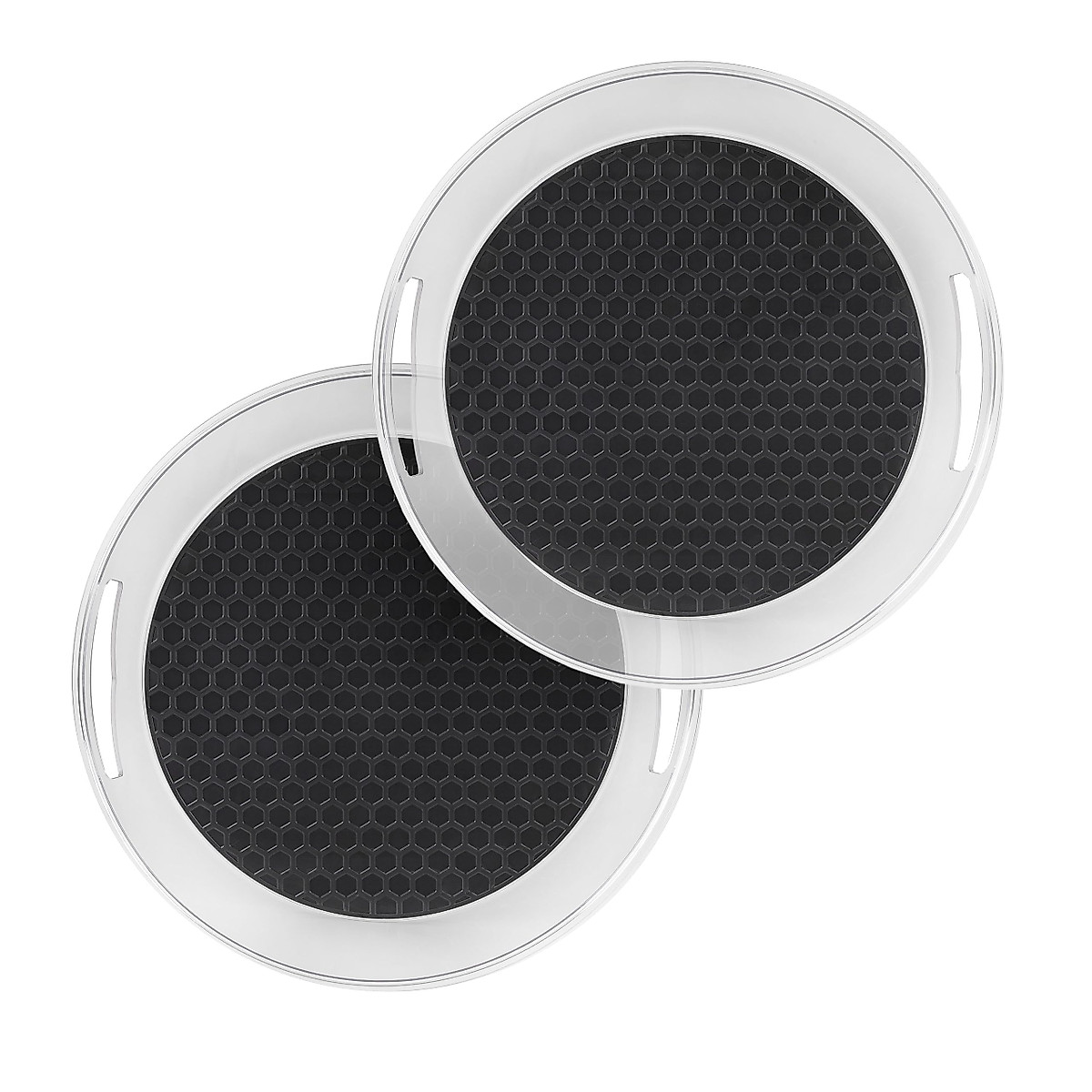 Spectrum Hexa Large Lazy Susan - Set of 2 - Revolving Storage Tray for Refrigerator, Pantry, Cabinet, Table, & Shelf Organization/Perfect for Spices, Condiments, Produce, & More