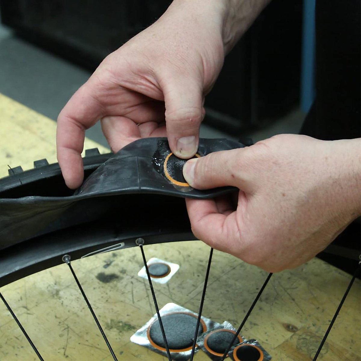 Slime 1022-A Tube Rubber Patch Kit, For Bikes And Other Inflatables, Contains, 5 Patches, Scuffer And Glue