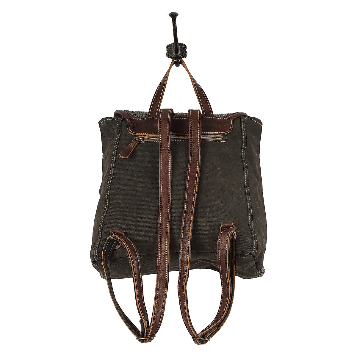 Myra Bag Stella Upcycled Canvas & Cowhide Leather Backpack S-1590
