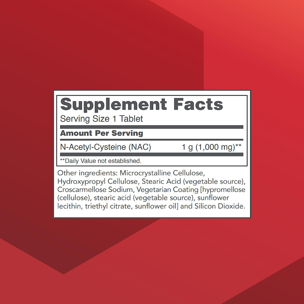 PROTOCOL FOR LIFE BALANCE NAC N-Acetyl Cysteine 1000mg - Glutathione Production & Respiratory Function - 120 Tabs