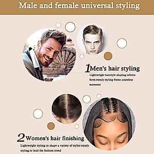 BestLand Hair Wax Stick Long-Lasting Hold and Natural Shine, with 2 Pcs Wig Melting Band for Front Lace Wig, Edge Control Hair Finishing Flyaways Slick Wax Stick for Women