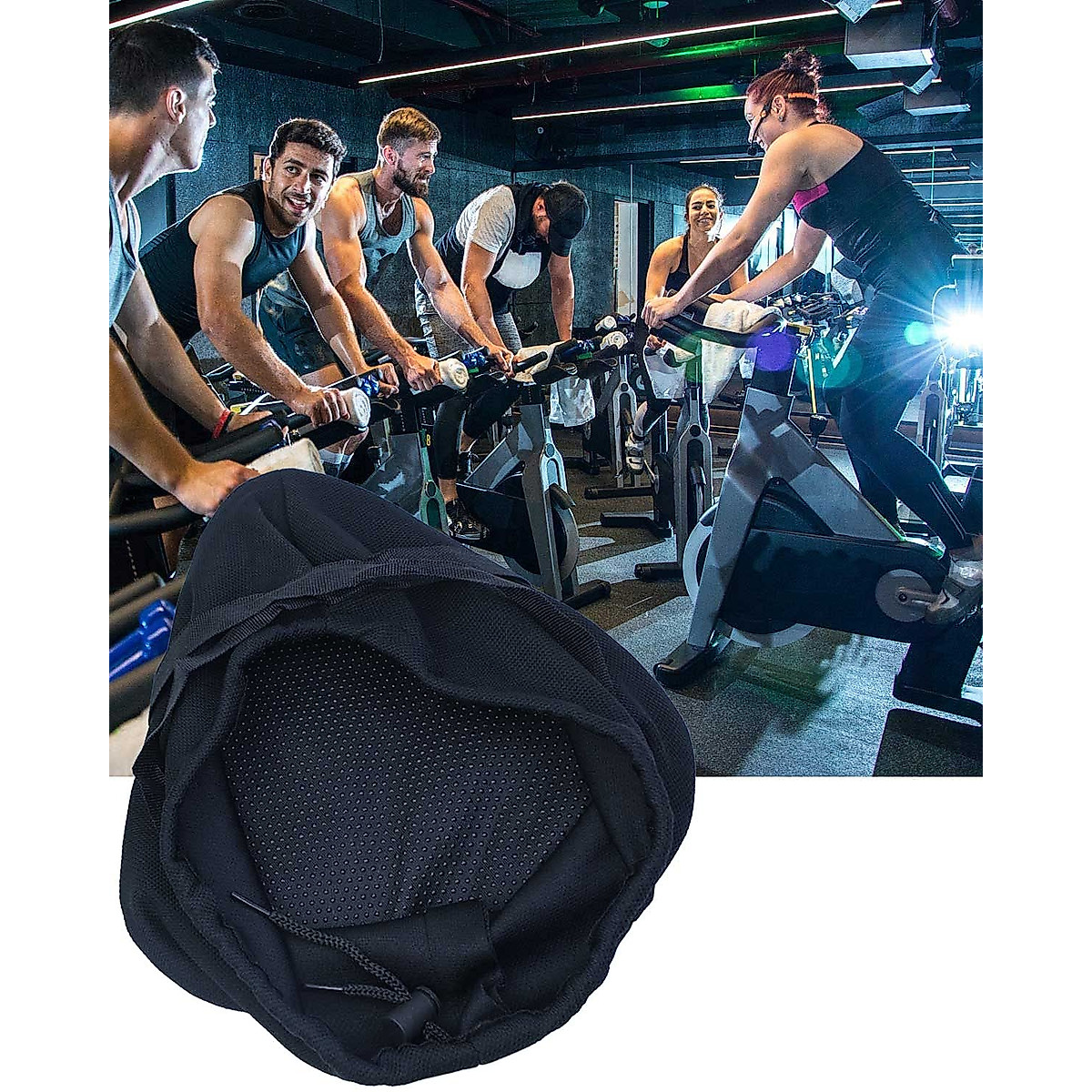 Letgoing Bike Seat Gel Cushion Cover Large Comfort Wide Gel Soft Pad Comfortable Exercise Bicycle Saddle Cover for Women and Men, Fits Cruiser Stationary Bike, Indoor Cycling Spin