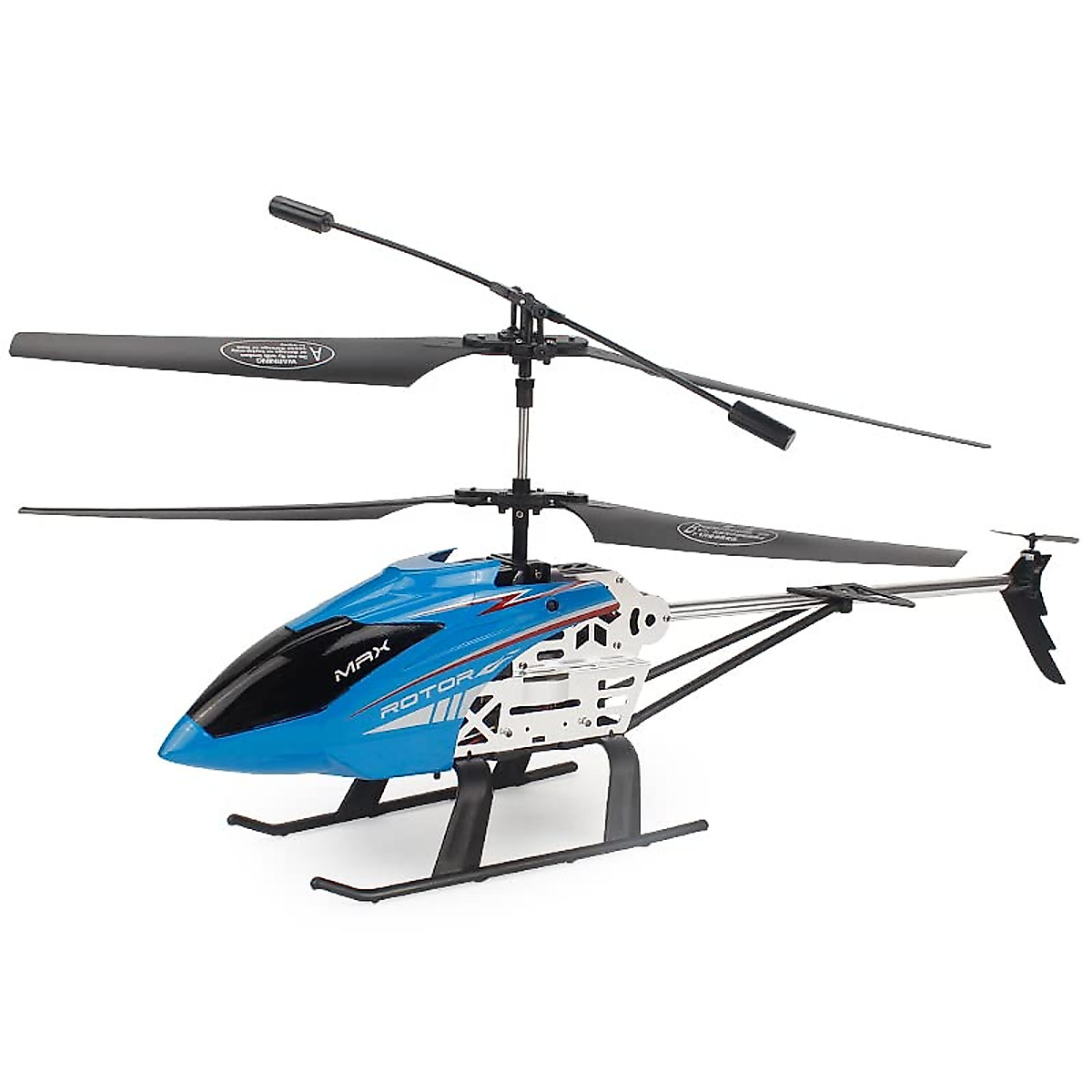 Remote Control Helicopter, 528 Aircraft with Altitude Hold, One Key take Off/Landing, 3.5 Channel, Gyro Stabilizer and High &Low Speed, LED Light for Indoor to Fly for Kids and Beginners (Bule)
