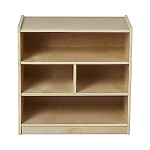 ECR4Kids Mobile Block Storage Cart, Small, Classroom Furniture, Natural