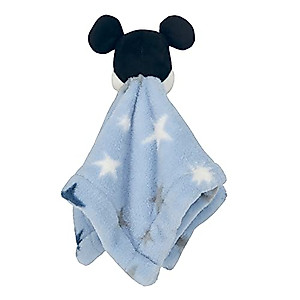 Lambs & Ivy Disney Baby Mickey Mouse Stars Blue Lovey/Security Blanket