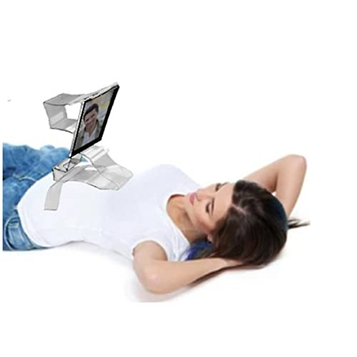 Hstand for Smartphones, Tablet, e-readers, Kindle, Kobo, Nook, iPhone, iPad for Bed, Switch. Adjustable Clamp Holder for Phone, Tablet, iPhone, iPad, Switch Reading and Gaming in bed