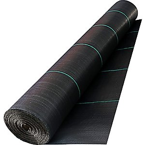 VEVOR Weed Fabric Barrier Heavy Duty, 3x300 FT, 5.8oz Weed Blocker Fabric, Woven Landscape Fabric, Garden Fabric Weed Barrier, Weed Control Fabric Ground Cover, Geotextile Fabric, Gardening Mat, Black