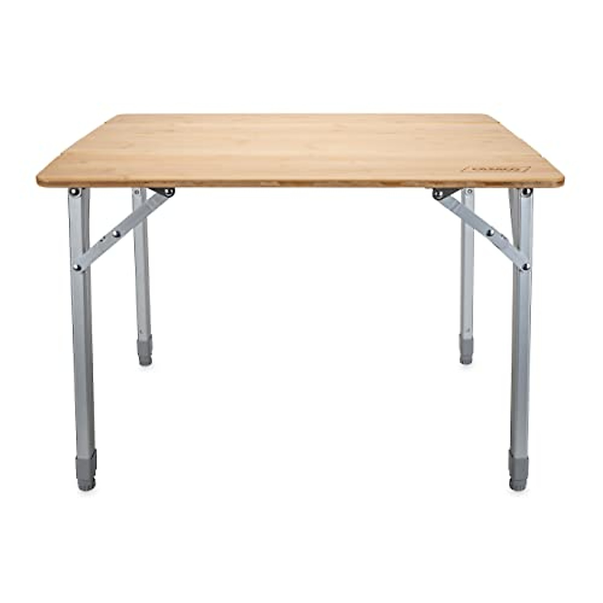 Camco Folding Bamboo Table with Aluminum Legs | Natural Bamboo Top | Lightweight for Added Portability (51895)
