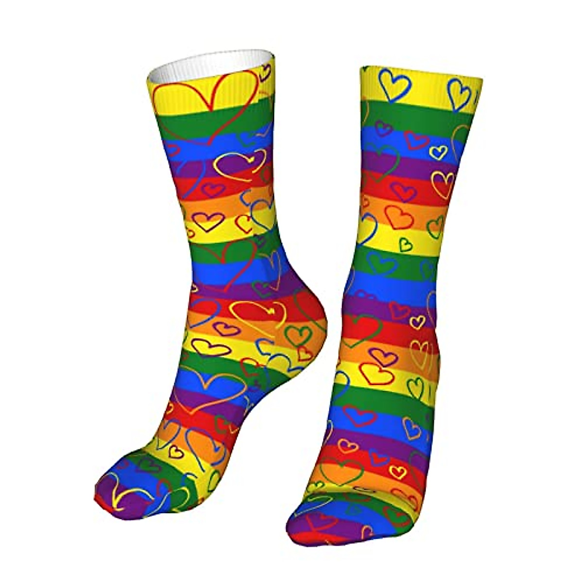 Valentine's Day Socks Valentines Love Heart Novelty Socks Stocking Festival Stuffers 15.7 Inches Long Gifts for Women Men