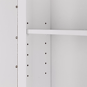 ELEMENT ACE 3-Tier Single Door Mirror Bathroom Cabinet, Wall-Mounted Shelf Over The Toilet for Bathroom Essentials Space-Saving Design Sturdy MDF Construction, Magnetic Lock Medicine Cabinets White