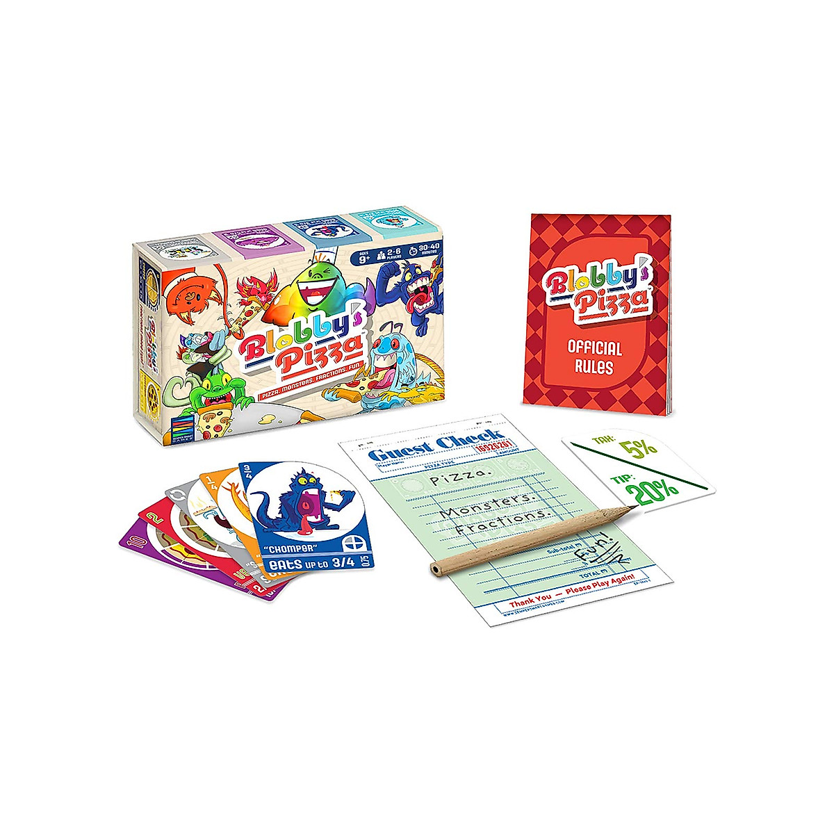 Semper Smart Games Blobby's Pizza Math Card Game: Crazy Fun Strategic Pizza Eating Contest Between Cute Monsters!