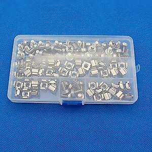 Raogoodcx 50 Sets M6 Square Hole Hardware Cage Nuts & Mounting Screws Washers for Server Rack and Cabinet (M6 X 16mm)(Screw+Washer+cage nut)