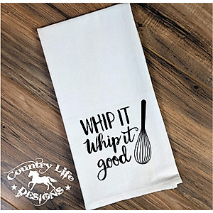 Funny Flour Sack, Tea Kitchen Towel - Whip It, Whip It Good
