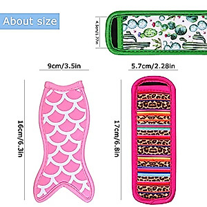 10 Pieces Popsicle Holders,ice Pop Sleeves For Yogurt Tubes Juice Bars,Reusable Washable Ice Popsicle Holders For Kids