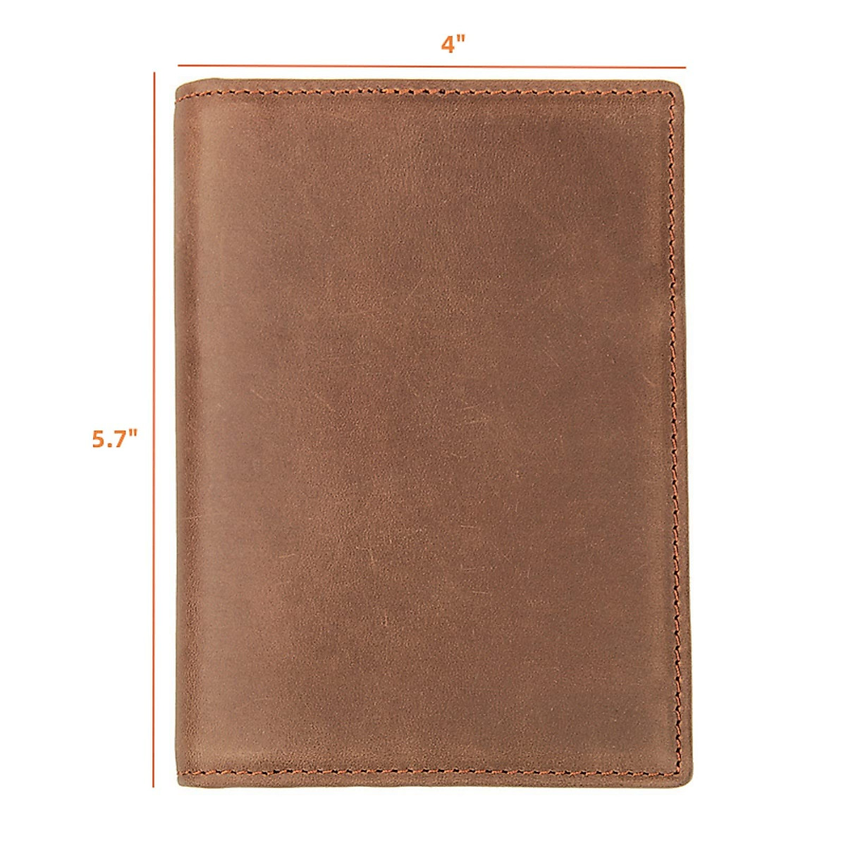 Leather Wallet RFID Blocking Leather Passport Holder Travel Bifold Wallet For Men Women Credit Card Holder