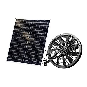 SUNYIMA Solar Fan, 20W Weatherproof Solar Powered Fan with DC Fan for Small Chicken Coops, Greenhouses, Sheds,Pet Houses, Window Exhaust