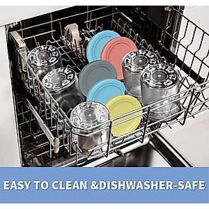 AFDLLDQM Containers Replacement for Ninja Creami Pints and Lids - 4 Pack, 16oz Cups Compatible with NC301 NC300 NC299AMZ NC290 Series Ice Cream Maker - BPA-Free & Dishwasher Safe