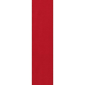 Berwick Offray 284933 1.5" Wide Double Face Satin Ribbon, Red, 3 Yds