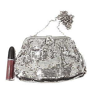 Frewahmesh Evening Clutch Small Brass Metal Mesh Purse Party Bridal Prom