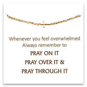 STORYJEWELLERY Christian Gifts for Women, Religious Gifts for Women, Encouragement Gifts for Women, Inspirational Gifts for Women, Cross Bracelet, Baptism Confirmation Gifts, Easter Christmas Gifts