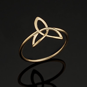 14k Yellow Gold Celtic Trinity Knot Ring (size 7)