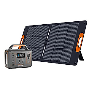 ALLWEI Portable Power Station 300W(600W Peak) with 100W Foldable Solar Panel, 280Wh Solar Generator 78000mAh with AC Outlet USB Port, Solar Power Generator for Camping Outdoor Emergency Power Outage