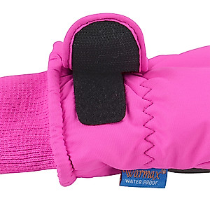 American Trends Toddler Mittens Snow Boys Waterproof Gloves Kids Ski Winter Gloves for Girls Infant Baby Mittens Black 2-4 Years