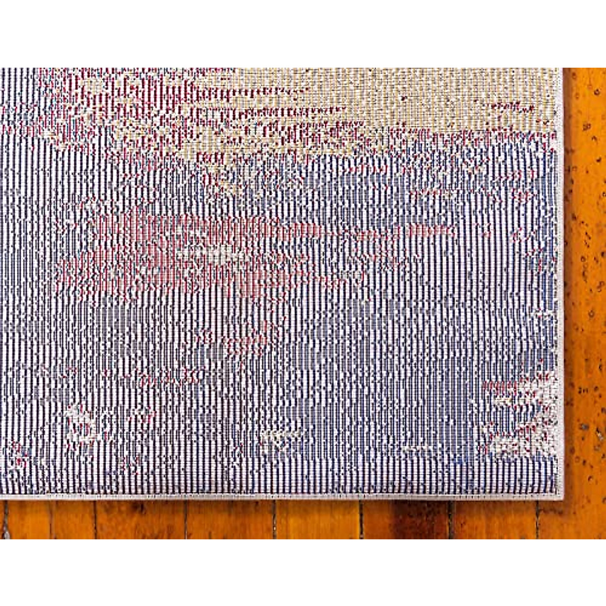 Unique Loom Estrella Collection Abstract, Rustic, Modern, Gradient, Distressed Area Rug (7' 0 x 10' 0 Rectangular, Pink/Navy Blue)