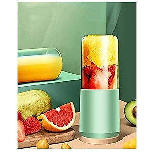 MXJCC Smoothie Blender for Kitchen, Personal Mini Blender for Shakes and Smoothies, Travel, Fitness with Safety Lock (Color : Green)
