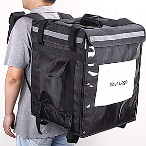 Richway 96L Big Capacity Food Delivery Backpack, Black