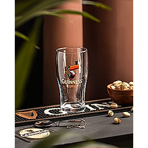 Guinness Toucan Pint Glass, Single Glass | 20oz Pints Drinking Cup | Thick Beer Glasses | Guinness Beer 20 oz Beer Can Glass
