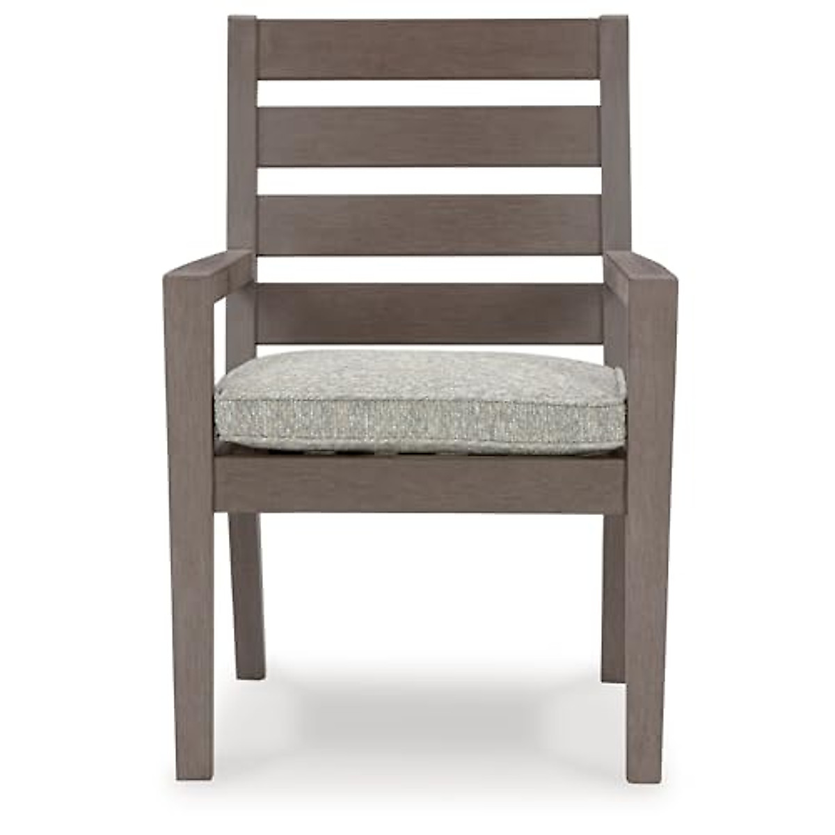 Signature Design by Ashley Hillside Barn Outdoor Dining Arm Chair, Set of 2, 25" W x 27" D x 37" H, Light Brown & Light Gray
